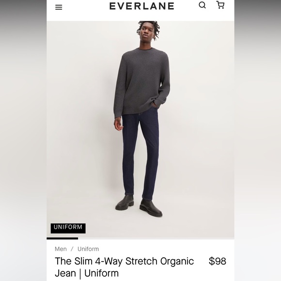 Everlane | Jeans | Everlane Uniform Slim 4way Stretch Jean | Poshmark